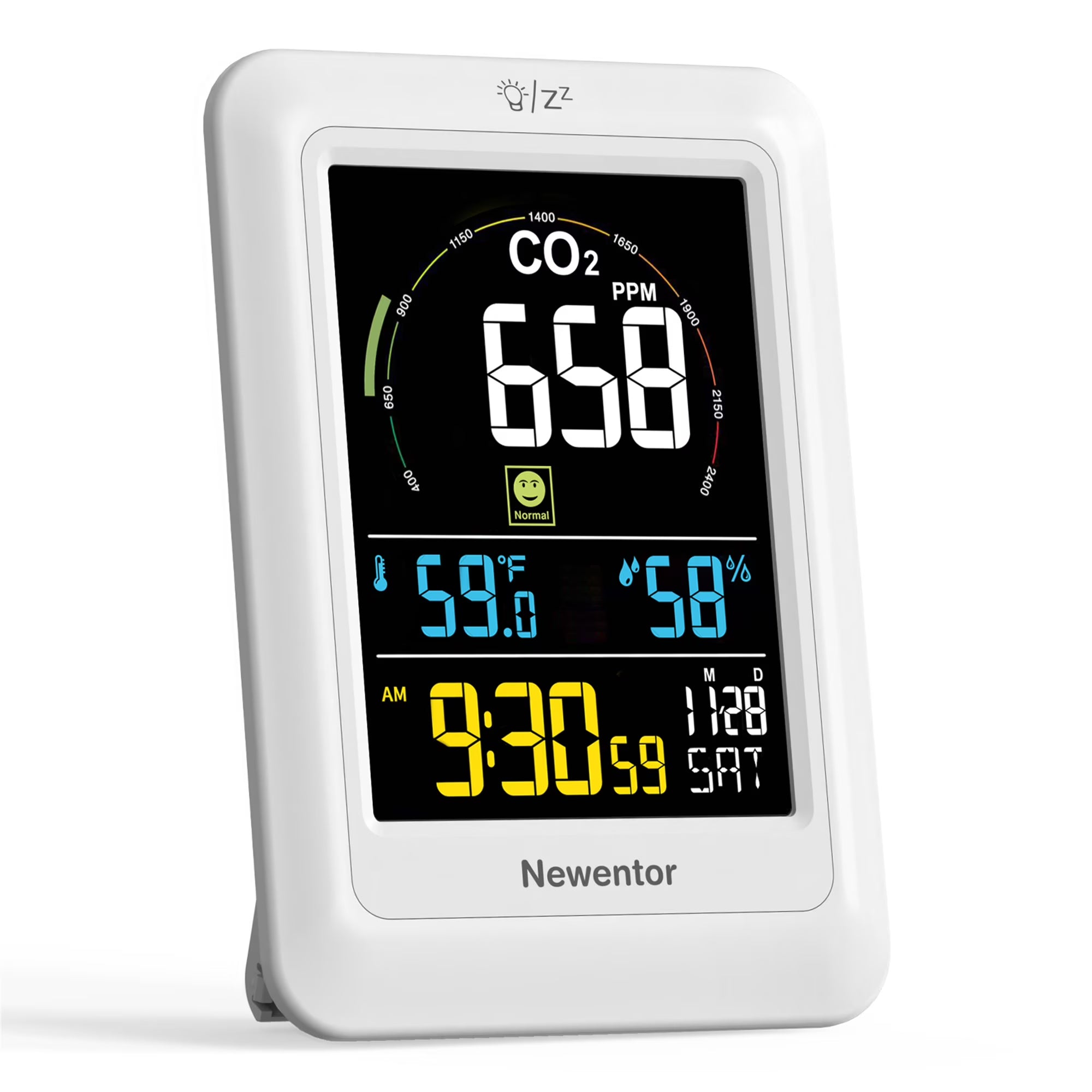Newentor CO2 Monitor, Indoor Air Quality Meters, Real-Time Temperature