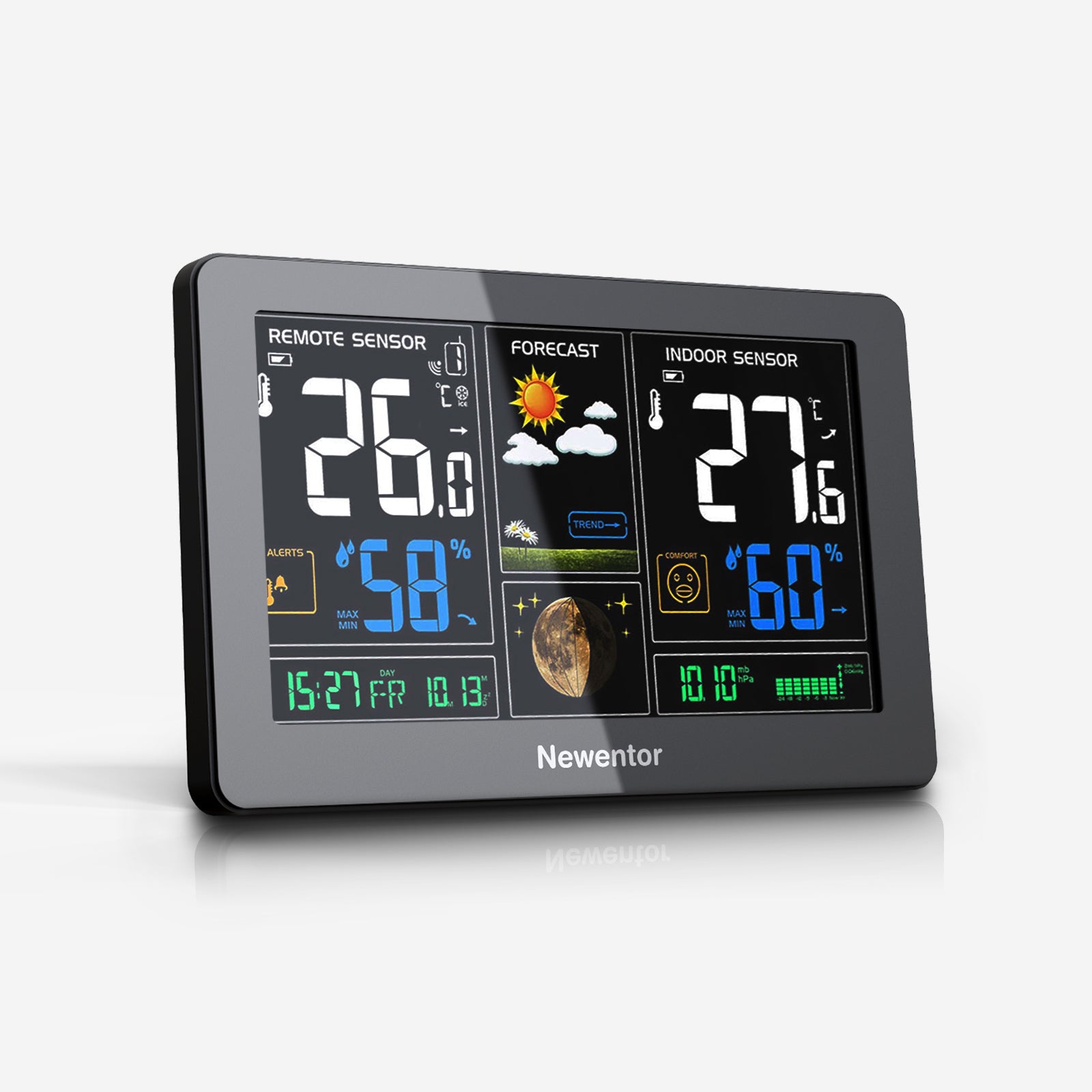 Newentor® Full Color Weather Station Q3 - Wireless Atomic All-In-1
